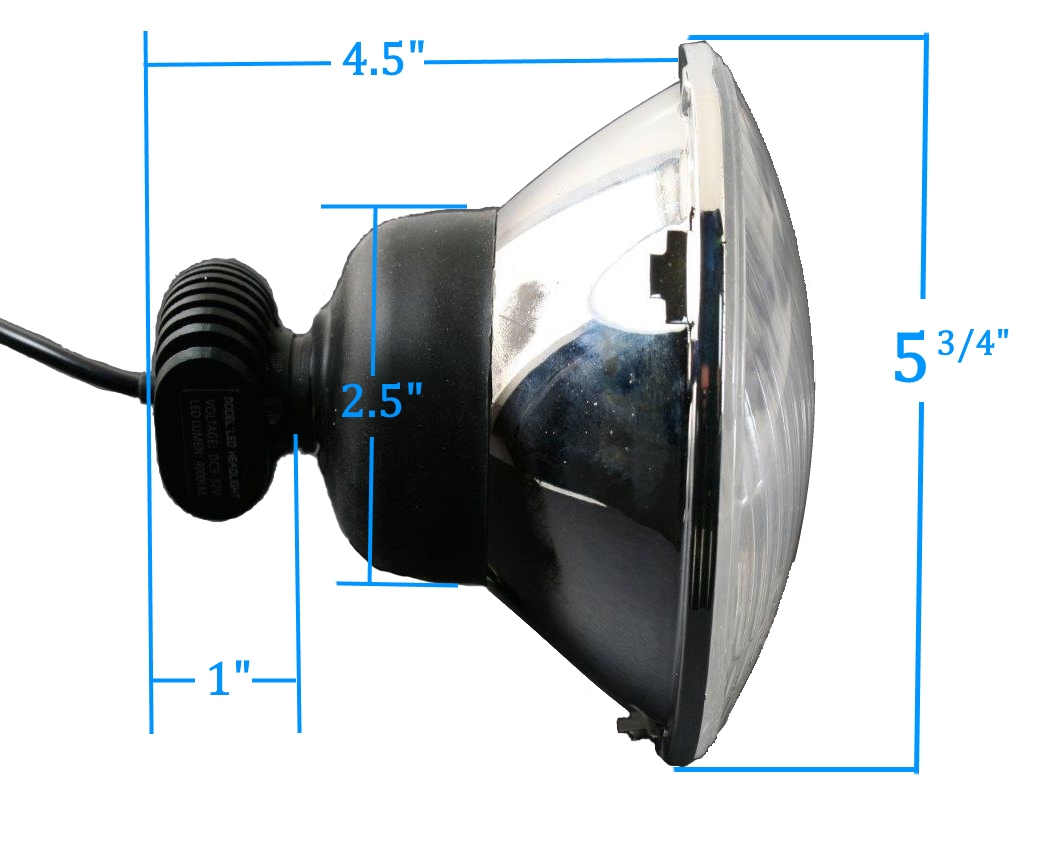 Classic 5-3/4" Halo Hi/Lo LED Headlight Kit