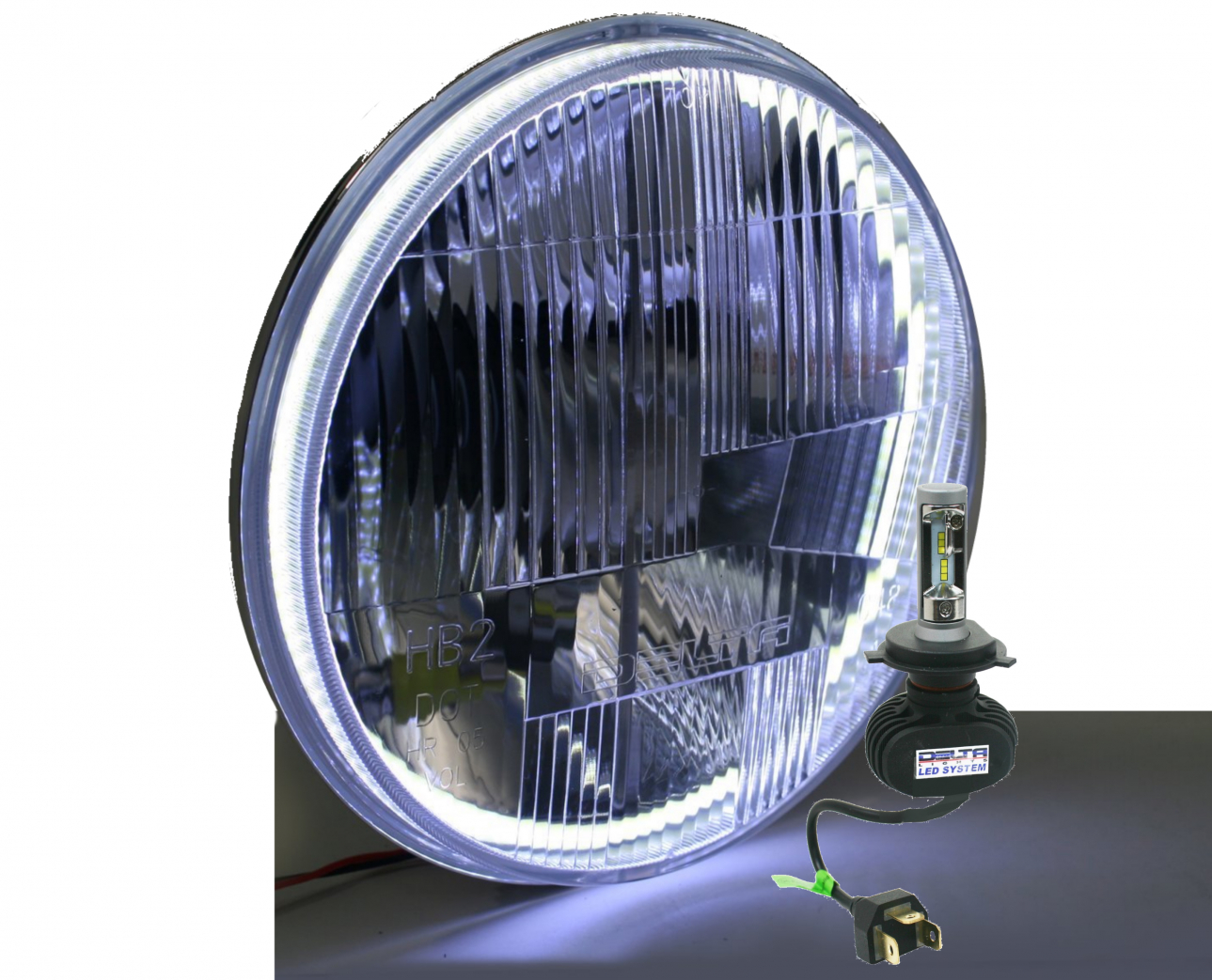 DOT 7" H13 HALO LED Headlight Kit