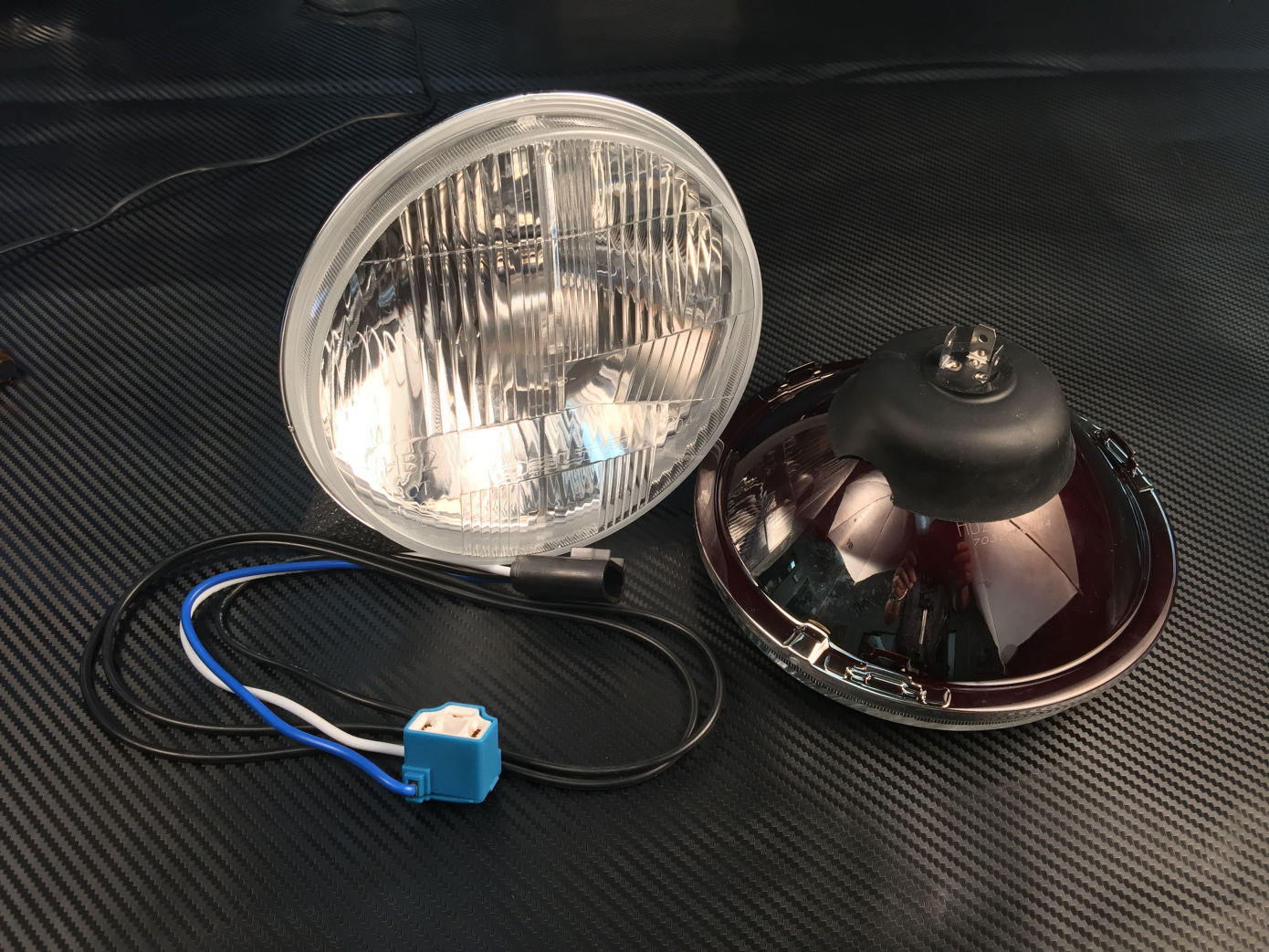 LED Headlight Kit with Lens Defrost Heating Element for H13 Jeep JK PAIR