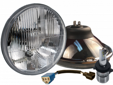 LED Headlight Kit with Lens Defrost Heating Element for H13 Jeep JK PAIR